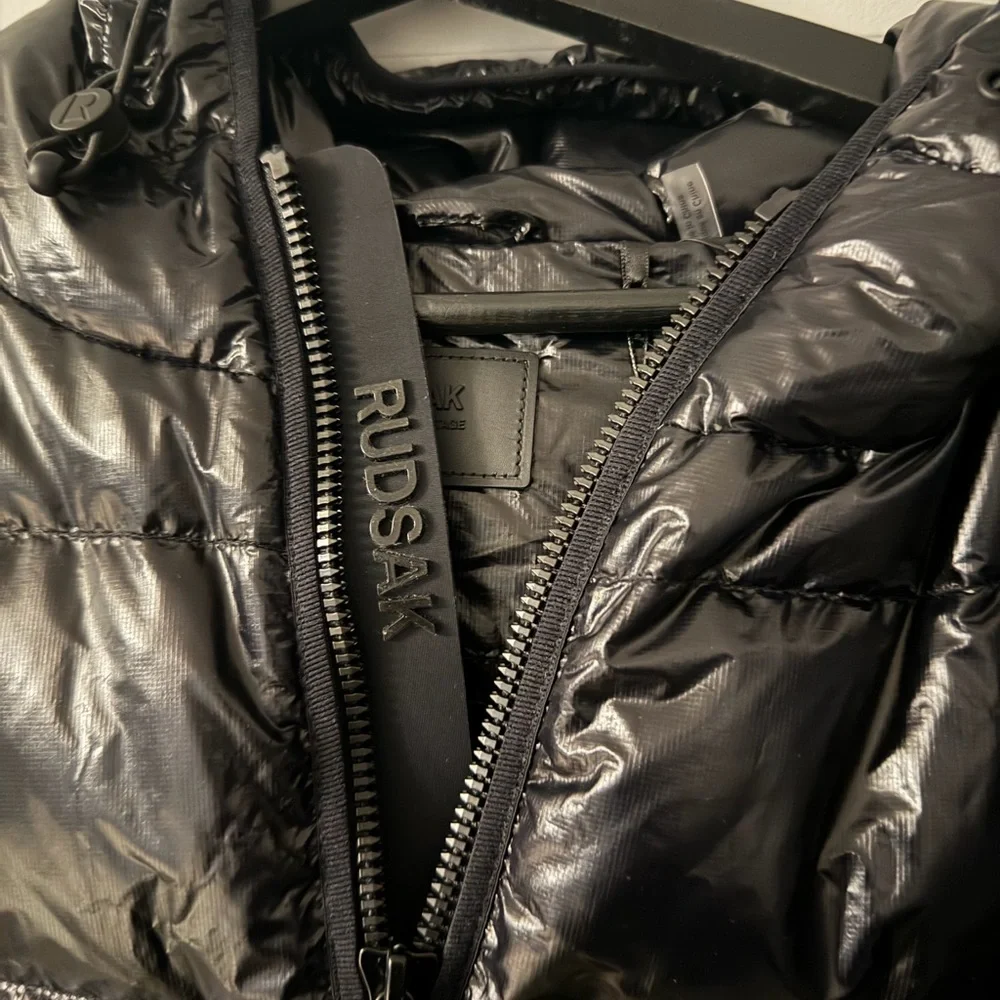 RUDSAK | Jackets & Coats | Rudsak Shiny Black Hooded Puffer Jacket ...